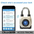eGeeTouch Outdoor Smart Padlock 3rd Gen, Weatherproof, Rugged Design ...