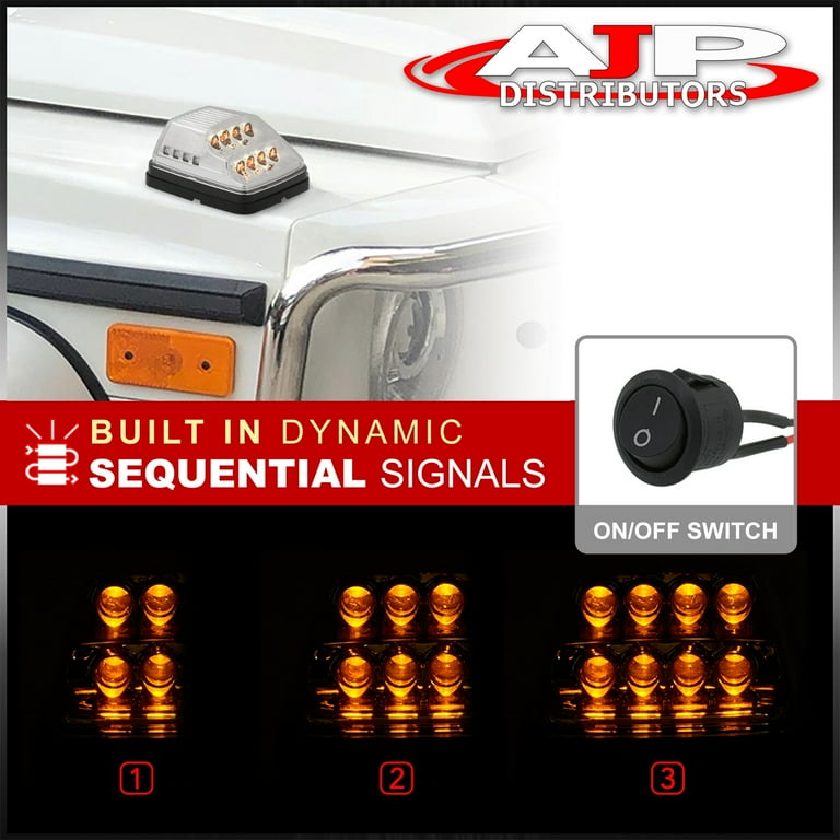 AJP Distributors Front Fender Clear Sequential LED Dynamic AJP Distributors Front Fender Clear Sequential LED Dynamic