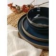 Famiware Nature 12-Piece Dinnerware Sets, Stoneware Dish Set, Midnight ...