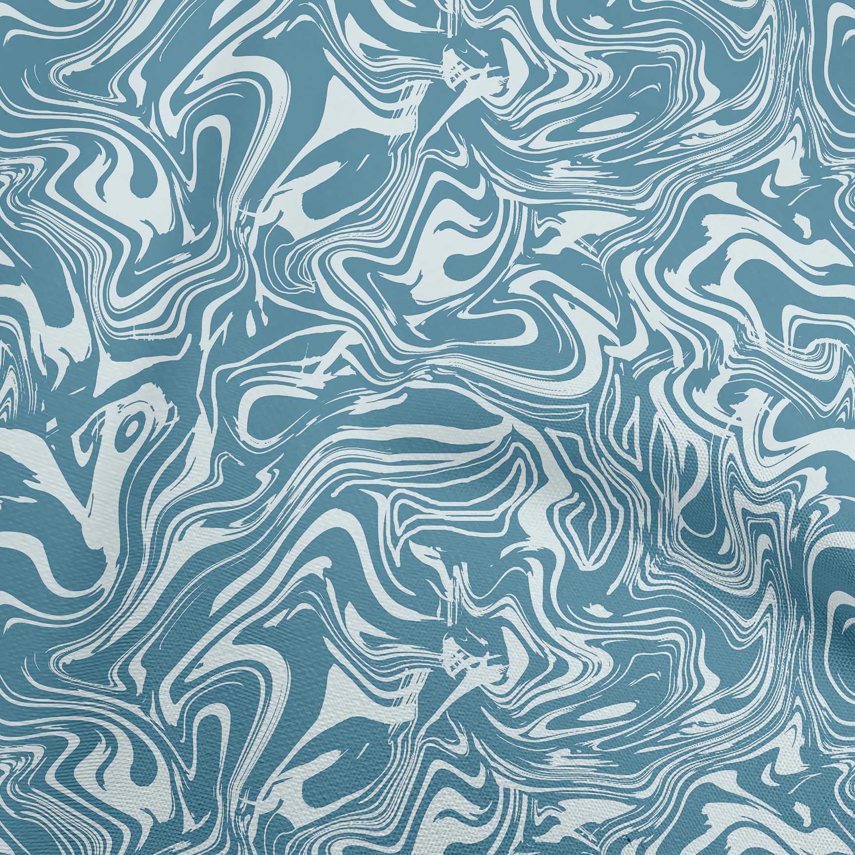 oneOone Cotton Silk Teal Blue Fabric Abstract Marble Sewing Material ...