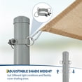 2 Pack 10ft Shade Sail Poles,Adjustable Height Metal Outdoor Support ...