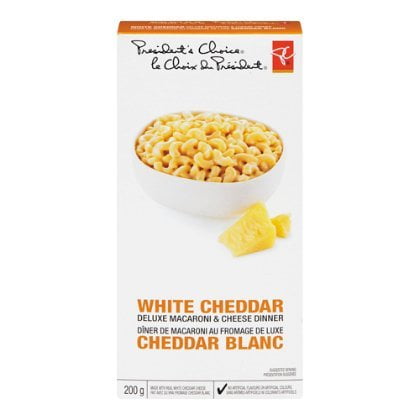 Presidents Choice White Cheddar Deluxe Macaroni & Cheese Dinner 200g ...