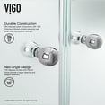VIGO Gemini 42 in. L x 42 in. W x 77 in. H Frameless Hinged Neo-angle ...