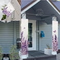 Chririnla Lavender Butterfly Porch Sign and Garden Flag Welcome Home ...
