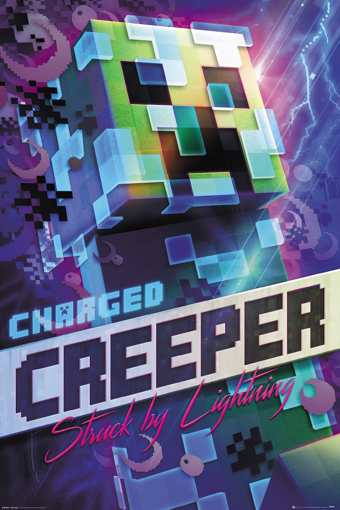 Minecraft - Gaming Poster (Creepy BehaVIor - Charged Creeper) (Poster ...