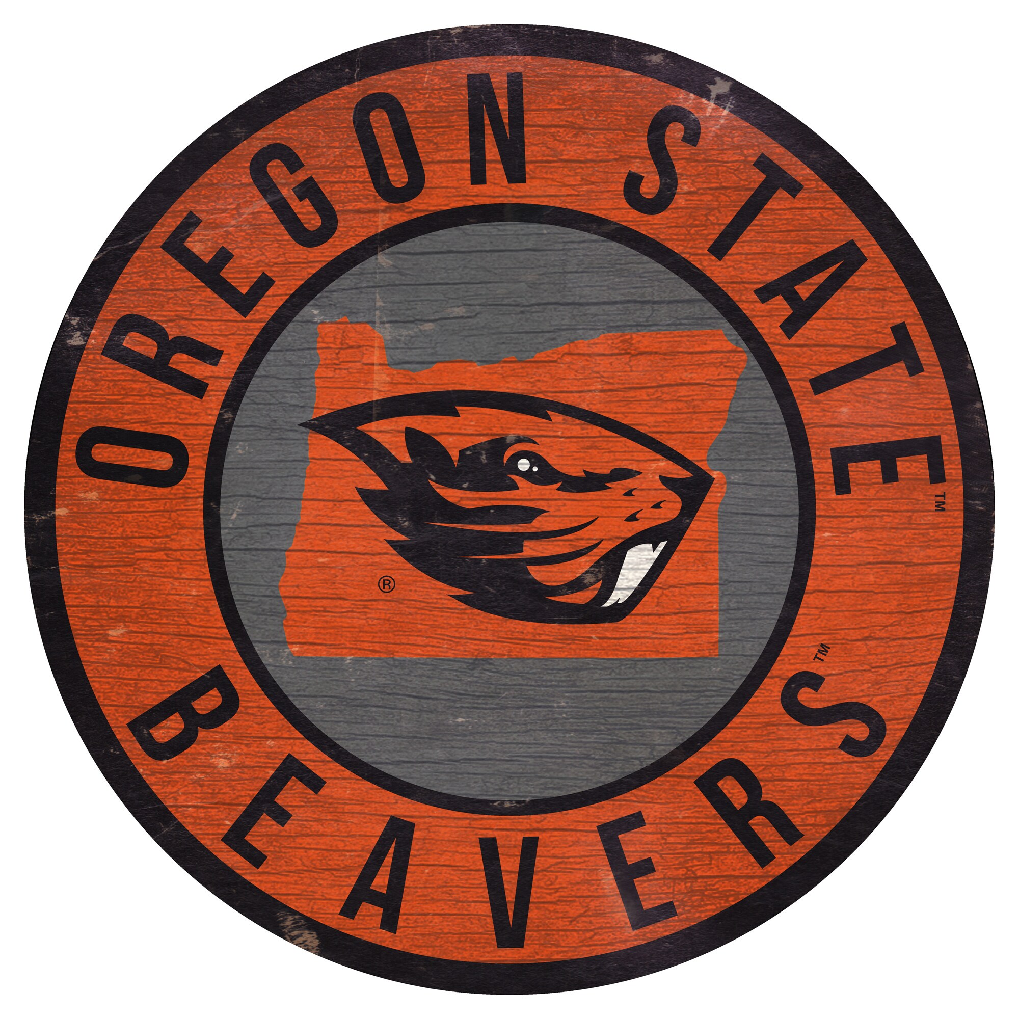Oregon State Beavers 12'' x 12'' State Circle Sign - Walmart.com