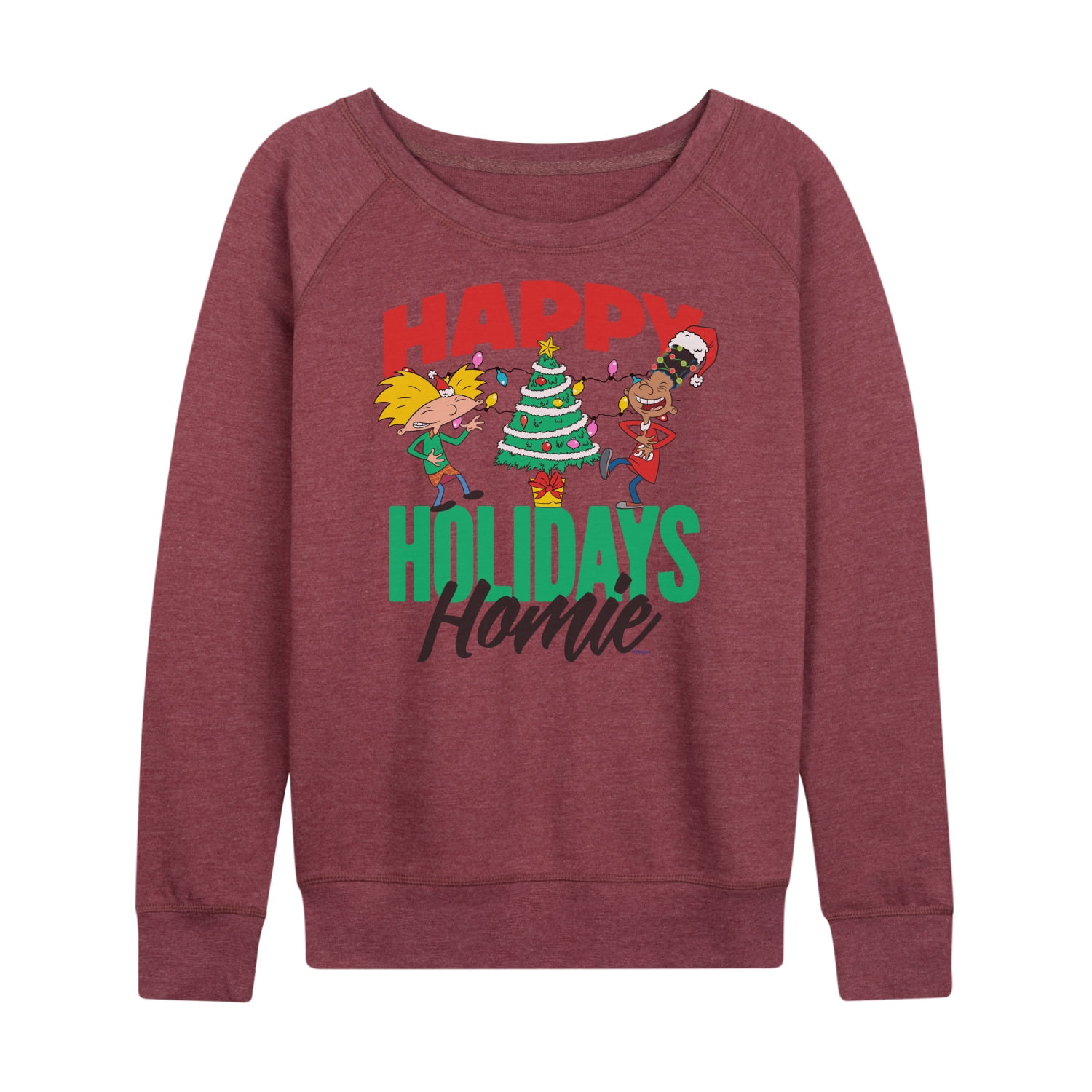 Hey Arnold! - Holiday Homies - Women's Lightweight French Terry ...