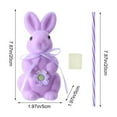 3 Packs Flocked Foam Bunny Ornament Easter Spring Decor, Lightweight ...