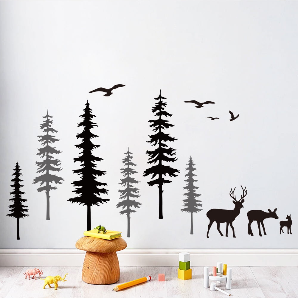 Click here for Nielieping Parenting Wall Sticker Forest Deer Wall... prices