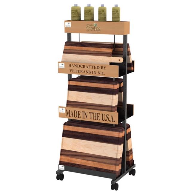 WM Display Group 9084993 52 x 20 x 17.5 in. Metal Cutting Board Display ...