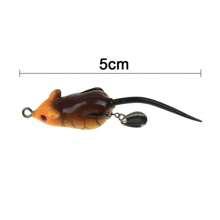 Lifelike Mouse Fishing Lure Freshwater Mice Siliocne fishing bait ...