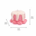 Blue Hand Crochet Christmas Cake Shaped Light Up Candle, Handmade ...