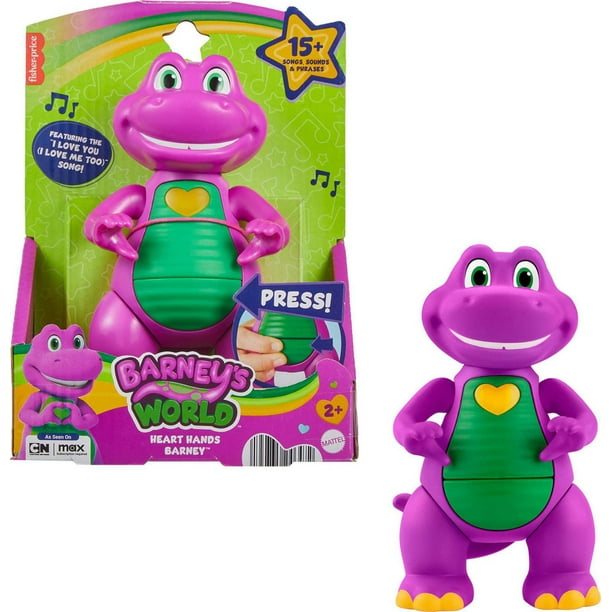 Fisher-Price Barney’s World Heart Hands Barney Toy Figure with Music ...