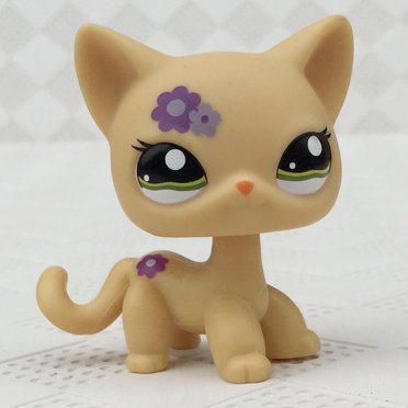 #58 Rera Littlest Pet Shop Brown Collie Dog Puppy Blue Eyes LPS Animal ...