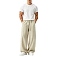 Admvng Pants for Men Big & Tall Drawstring Waist Lightweight Breathable ...