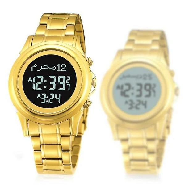 Azan Muslim Watch For Couple With Prayer Alarm And Automatic Qibla ...