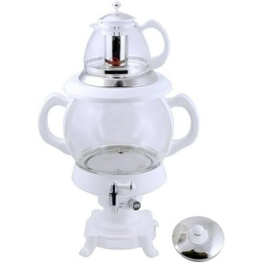 Electric Samovar Tea Maker, Stainless Steel and Porcelain, 6 Liter ...