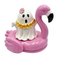 9.8 Inch Ghost on Flamingo Pool Float Figurine, Here Lies Summer Style ...