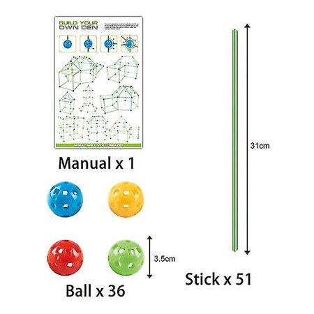 Kids Fort Building Blocks Kit Construction Castles Build Toy Tunnels T ...