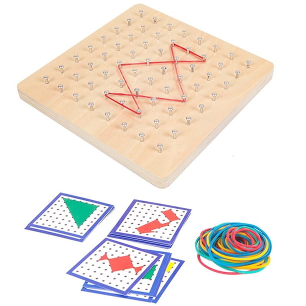 Toys Geoboard Mathematical Manipulative Pattern Cards Geo Board with ...