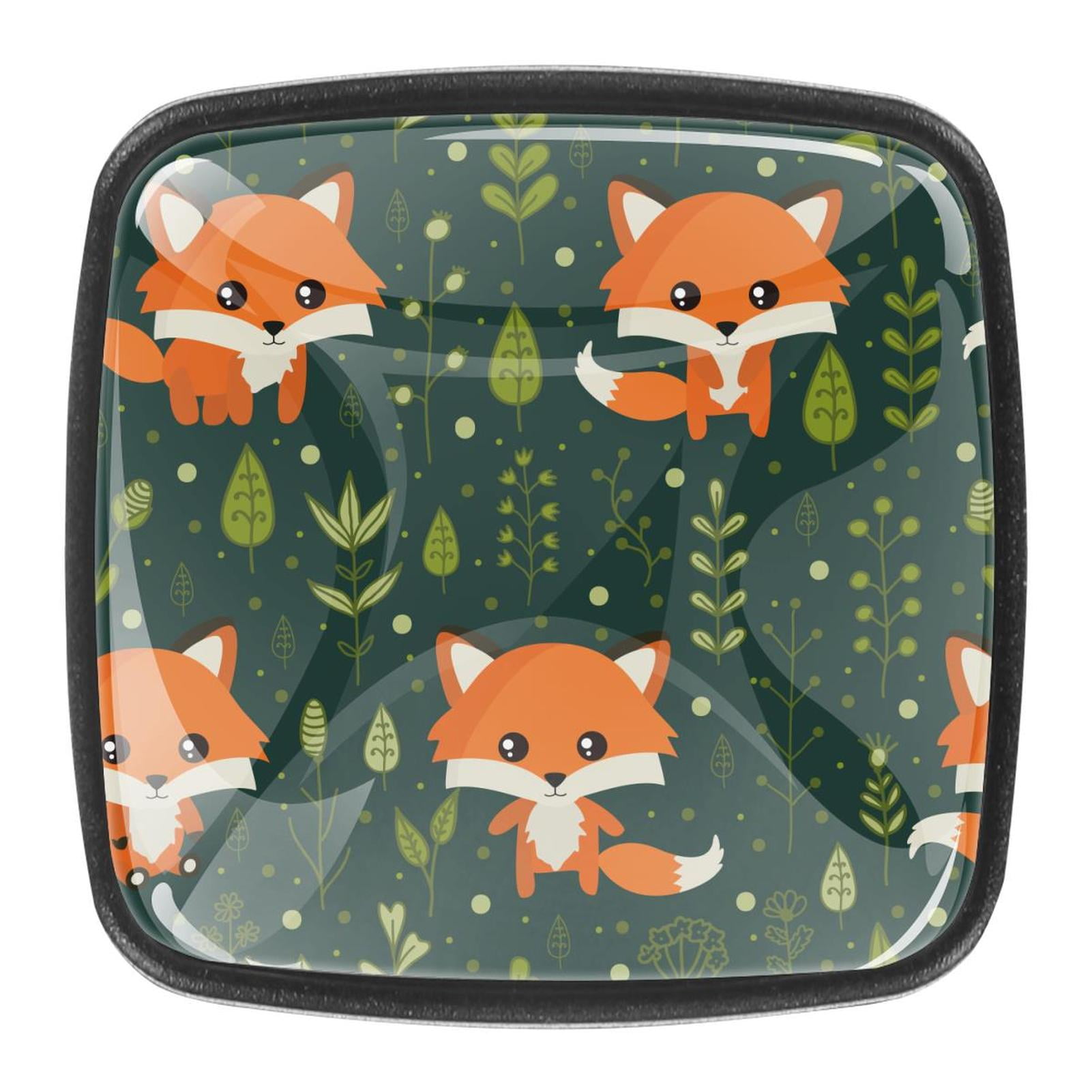 4 Pcs Square Cabinet Handle Cupboard Knob Drawer Pulls Handle Fox ...