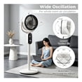 Standing Fan with Remote, 8 Speed Floor Fan - Adjustable Height, 12H ...