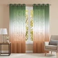Bohemian Gradient Sage Green Sheer Curtains 63 Inch Long 2 Panels ...