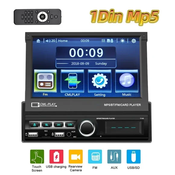 Single Din Flip Out Touch Screen