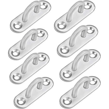Lepai M5 Stainless Steel Eyelet Plate (8 Pcs) - Oblong Metal Hook U ...
