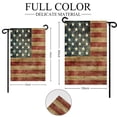 American Flag Garden Flag 28x40 Inch Vintage Flag Pentagram Red Brown ...