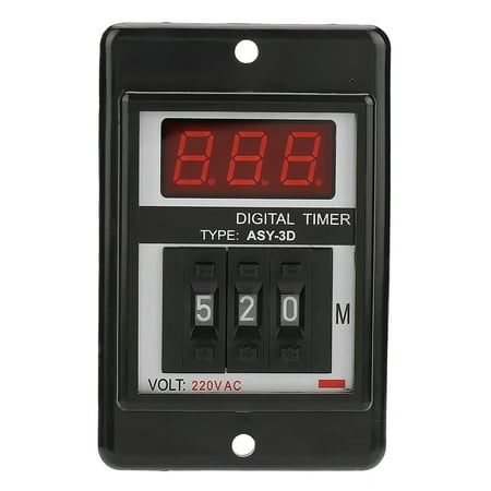AC 220V Delay On Timer Relay Digital Display Time Relay 0-199 Minutes 8 ...