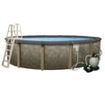 Blue Wave Riviera 27-ft Round 54-in Deep 8-in Top Rail Metal Wall ...