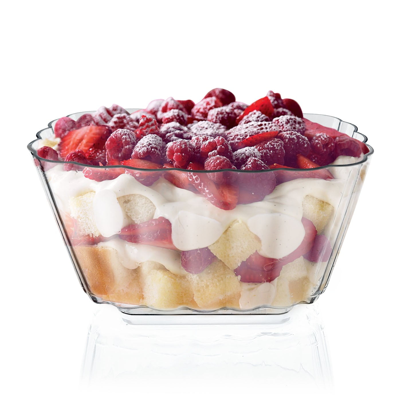 Smarty Clear Fluted Rectangular Disposable Plastic Pudding Cups 288ct ...