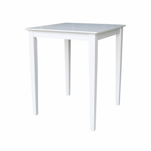 Solid Wood 30 inch Square Dining Table in White - Walmart.com
