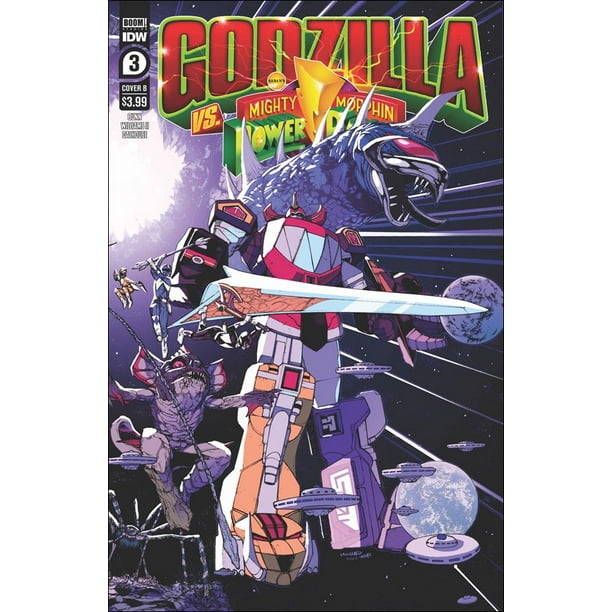 Godzilla Vs. The Mighty Morphin Power Rangers #3B VF ; IDW Comic Book ...