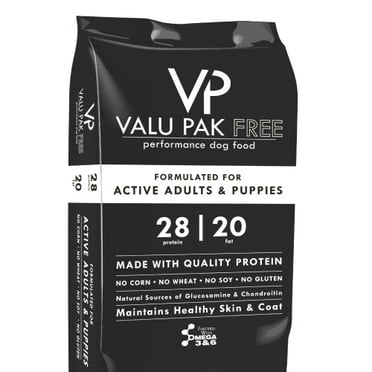 Valupak Dry Dog Food 20lbs, 28-20 formula, formulated for active dogs ...