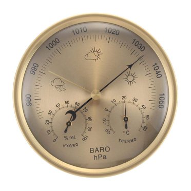 Barometer Pressure Gauge Weather Station Wall Mount Thermometer ...