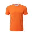 CONZONE Children Boys Tops Short Sleeve Solid Color Stretch Summer Crew ...