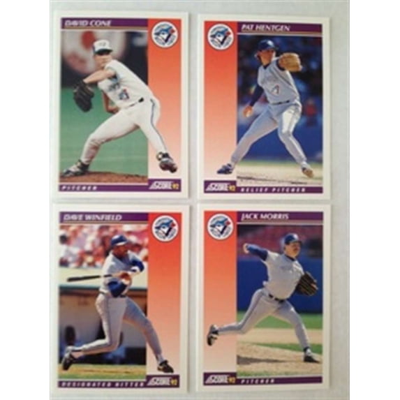 1992 Score Rookies & Traded Blue Jays Team Set 4 Cards David Cone NM-MT ...
