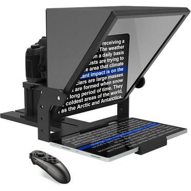 ILOKNZI 16in Large Folding Teleprompter for 4-12.9in Tablets with Angle ...