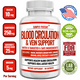 Blood Circulation & Vein Support Supplement, 90 Caps, Helps Reduce ...