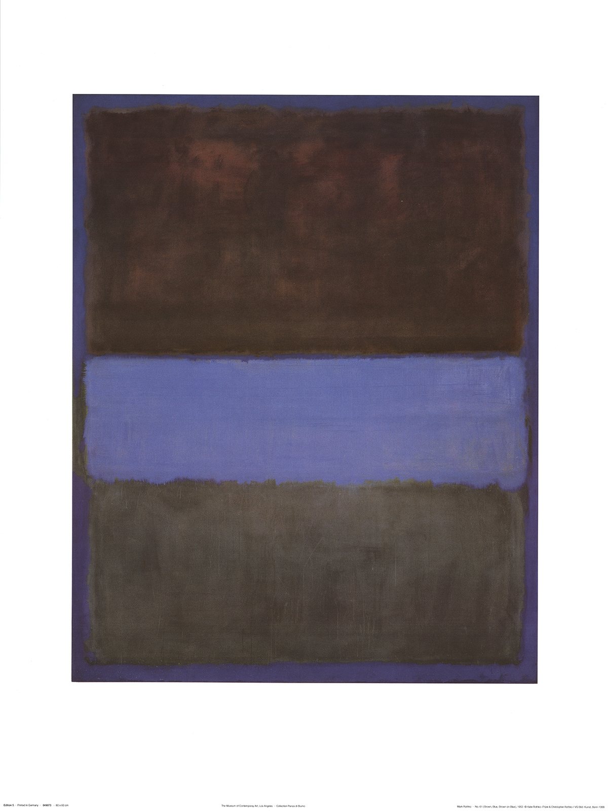 Mark Rothko-No. 61 (Brown, Blue, Brown on Blue)-Poster - Walmart.com ...