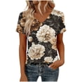 Blczomt Brown Women's T-Shirts Lightweight 2026 Graphic Tee Casual V ...