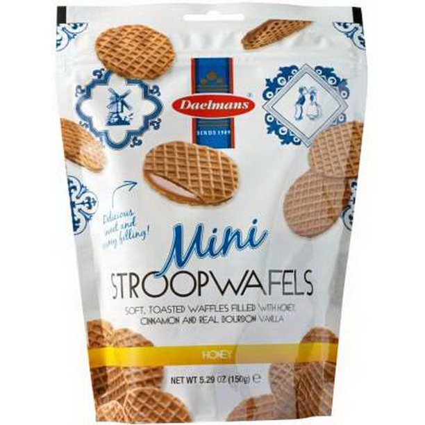 (Price/CASE)Daelmans 03328 Mini Honey Stroopwafel Stand Up Pouch 10-5. ...