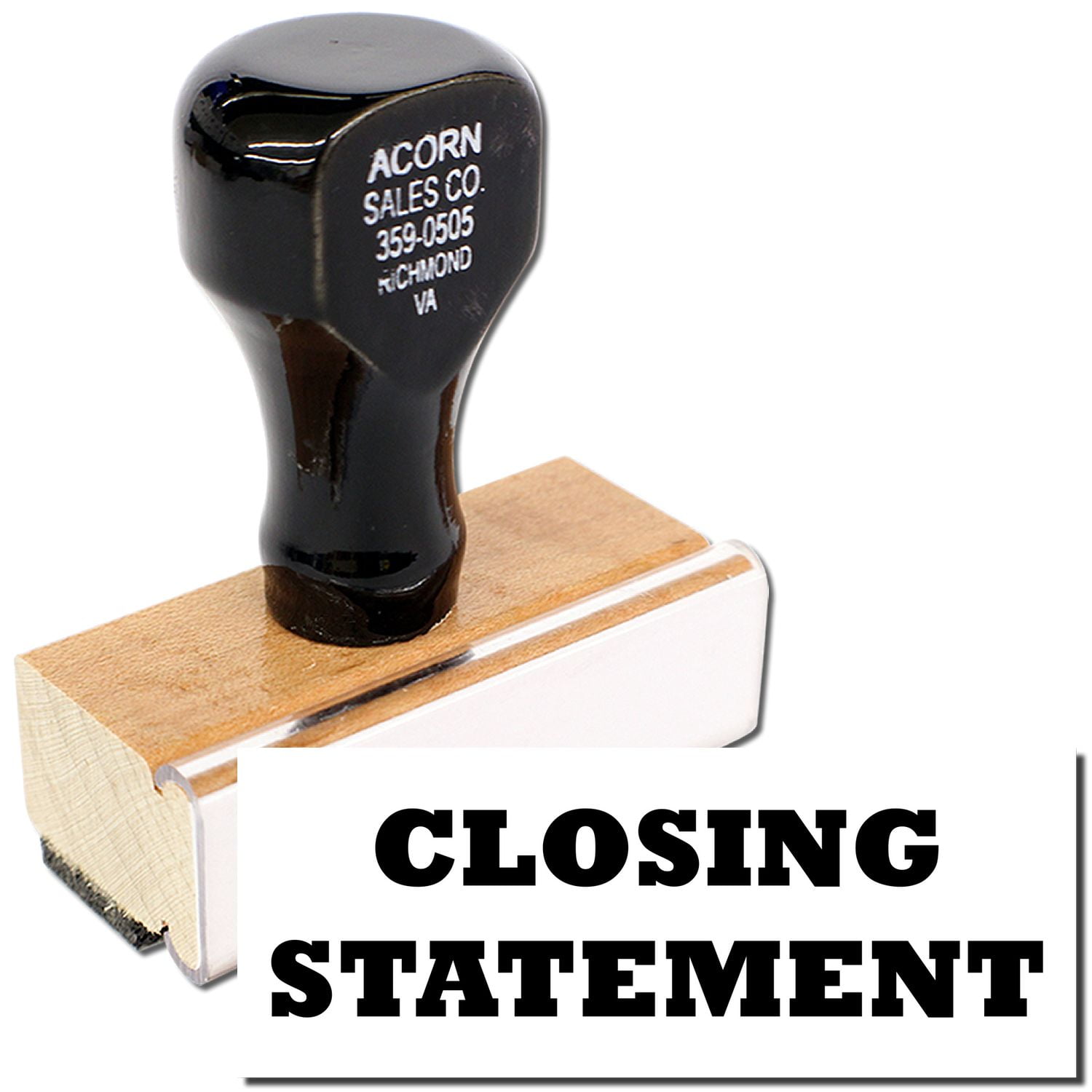 Closing Statement Rubber Stamp, Wooden Handle Rubber Stamp, Laser ...