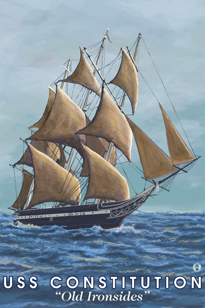 Old Ironsides, USS Constitution (36x54 Giclee Gallery Art Print, Vivid ...
