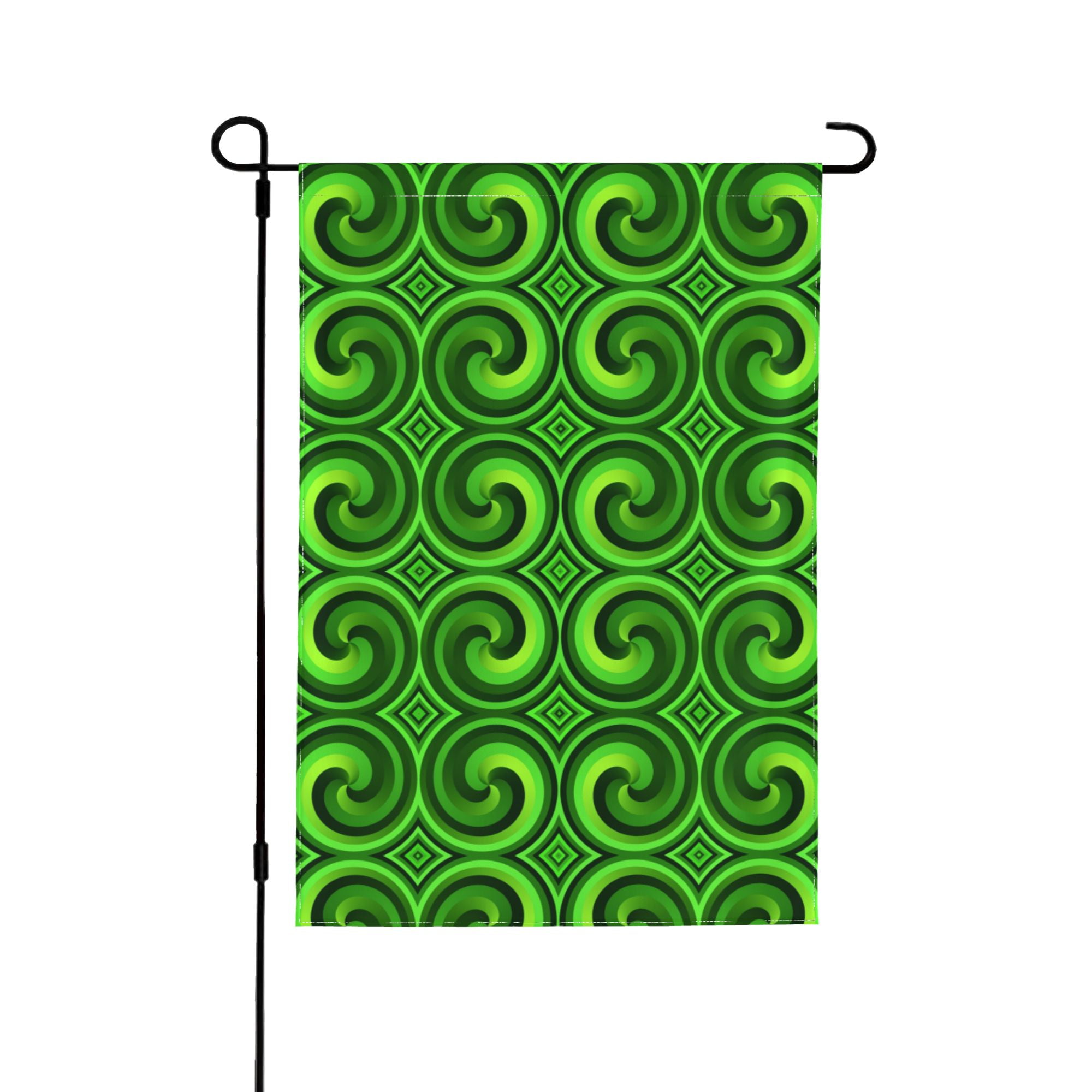 XMXY Green Psychedelic Pattern Garden Flags Double Sided,Farmhouse ...
