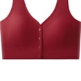 ATOYSOY Everyday Wireless Bras for Women Front Button V Neck Ribbed ...