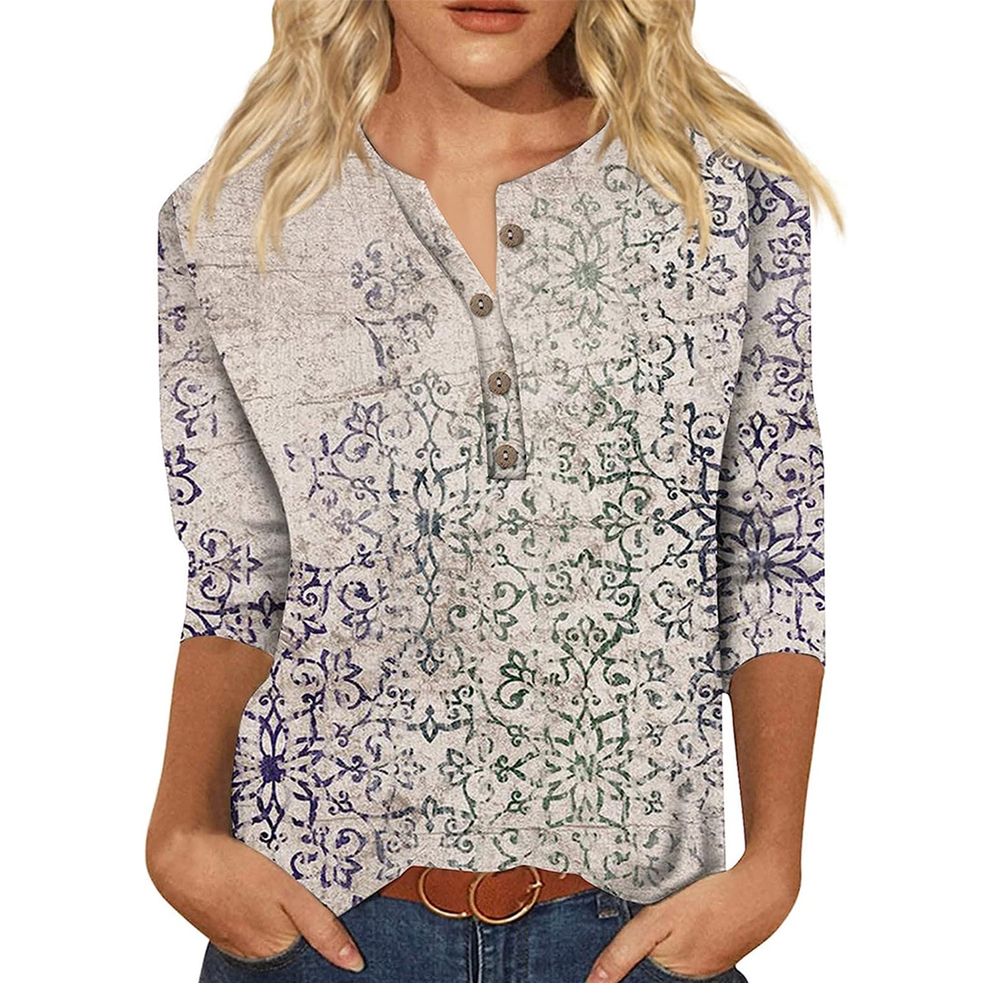 Click here for Sexy Dance Ladies Tops Crew Neck Tee 3/4 Sleeve T... prices