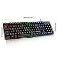 Plugs and Play USB Cord Gaming Keyboards 104Key RGBs Backlight Floating ...